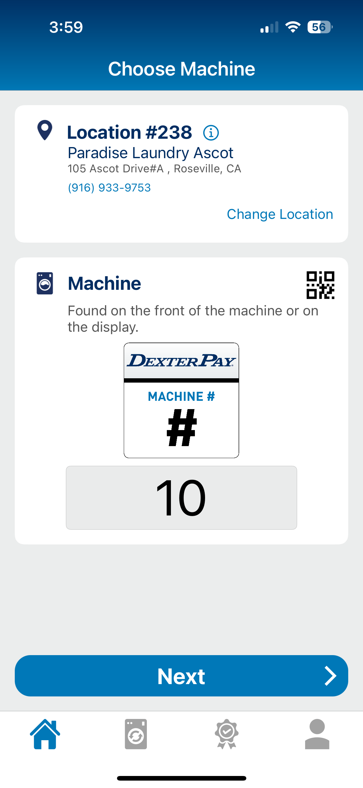 DexterPay: Laundry Payments at Paradise Laundry